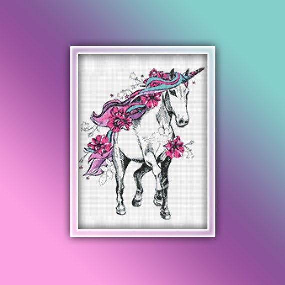 Unicorn Cross Stitch Pattern 5 Instant PDF Download Baby | Etsy