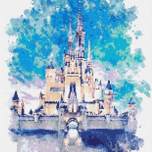 Castle Cross Stitch Pattern 1 Instant PDF Download Fairy - Etsy