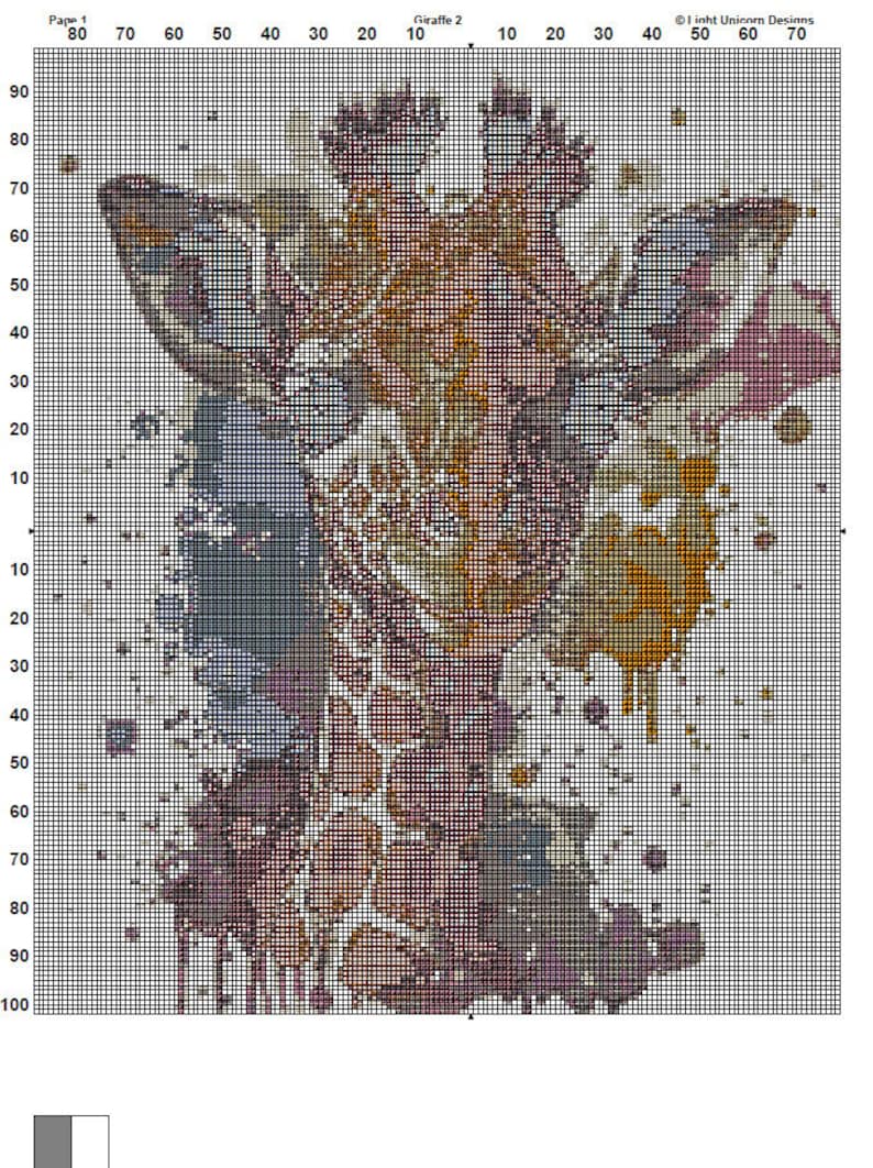 Giraffe Cross Stitch Pattern 2 Instant PDF Download Giraffe - Etsy
