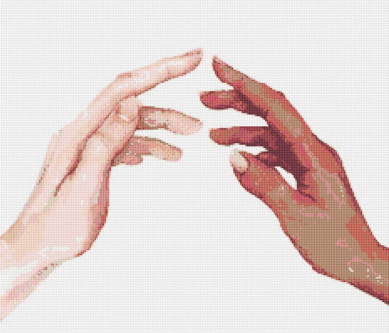 Hands Cross Stitch Pattern 13 Instant PDF Download Hand - Etsy
