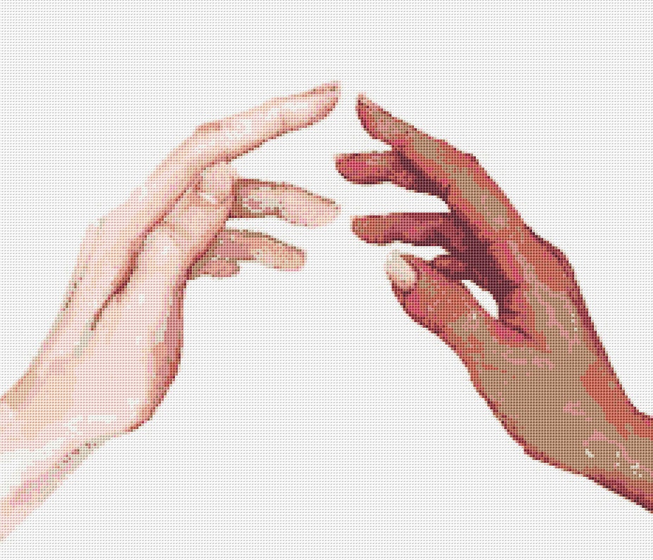 Hands Cross Stitch Pattern 13 Instant PDF Download Hand - Etsy