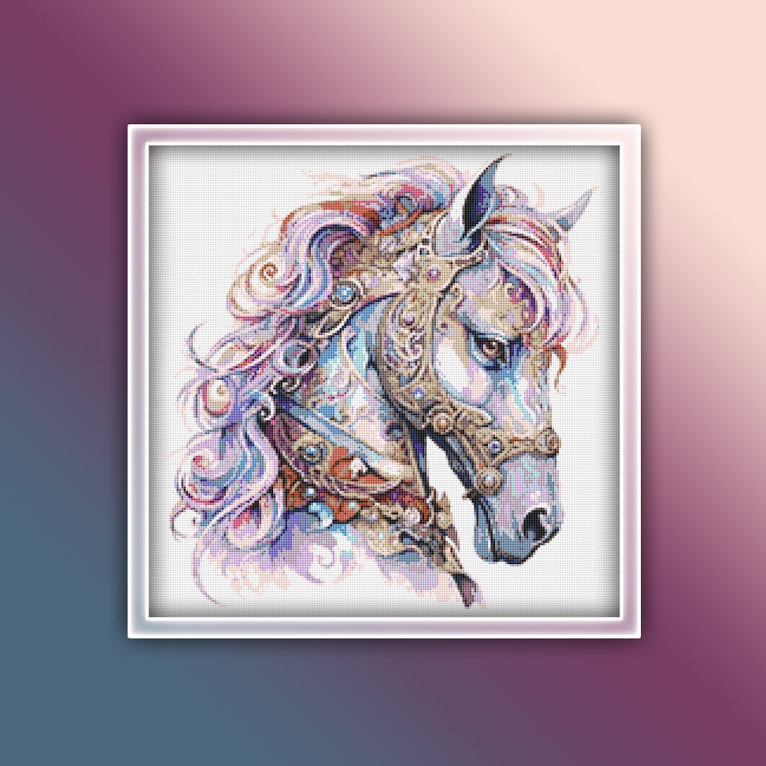 Armored Horse Cross Stitch Pattern 3 Instant PDF Download - Horse ...