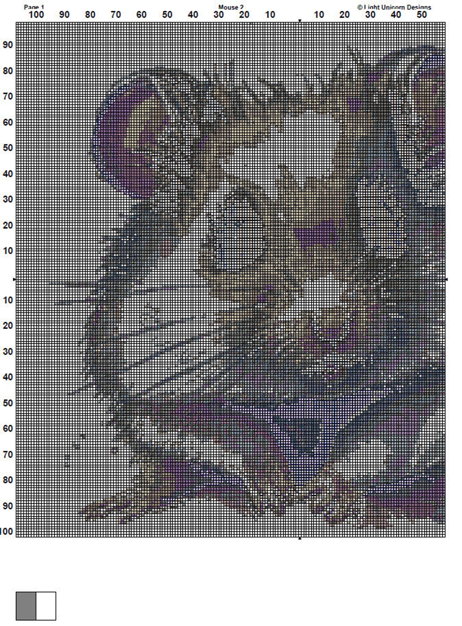 Mouse Cross Stitch Pattern 2 Instant PDF Download - Rat Watercolor ...