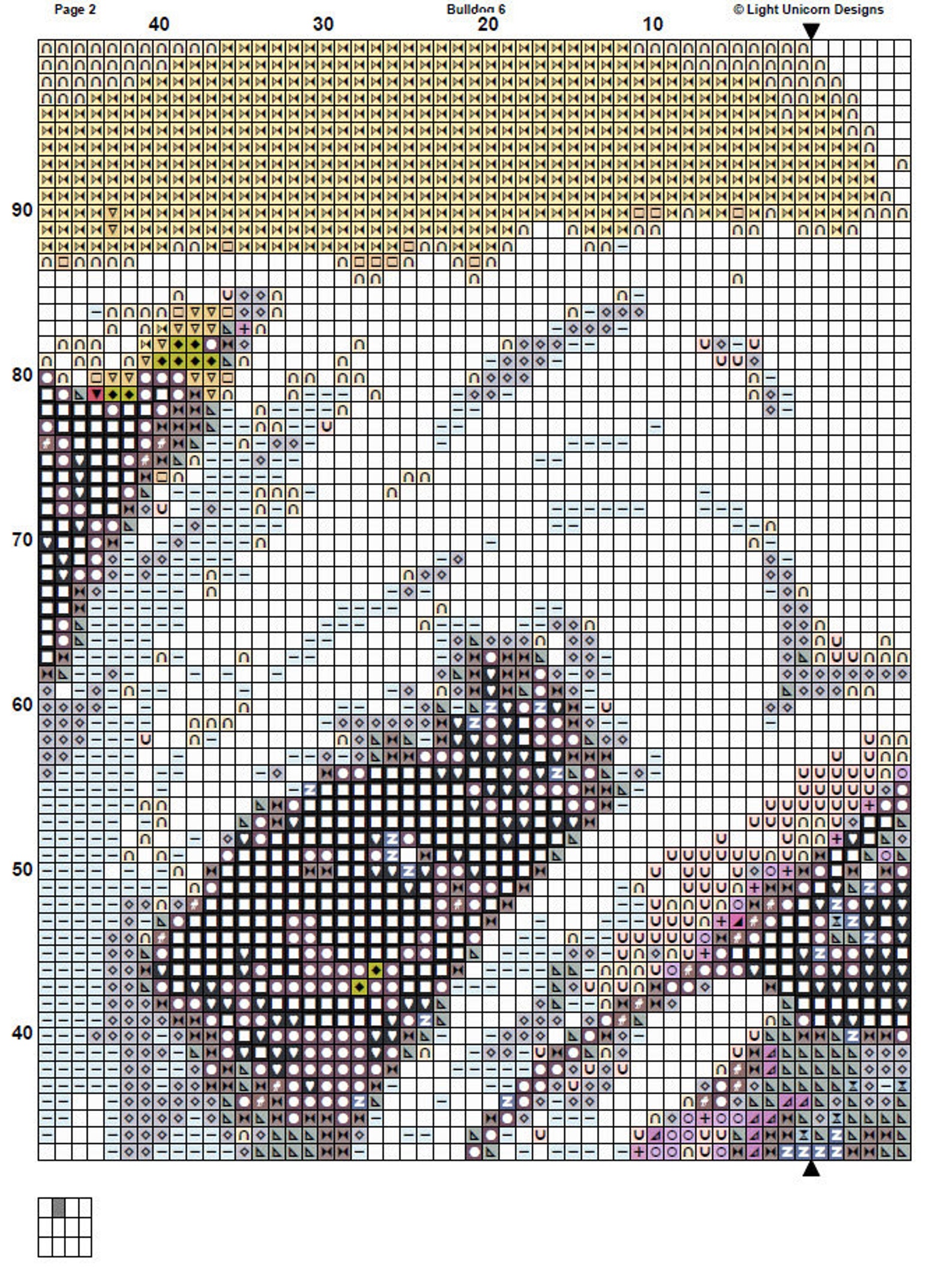 Bulldog Cross Stitch Pattern 6 Instant PDF Download Bulldog - Etsy