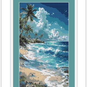 Beach Landscape Cross Stitch Pattern 8 Instant PDF Download - Warm ...