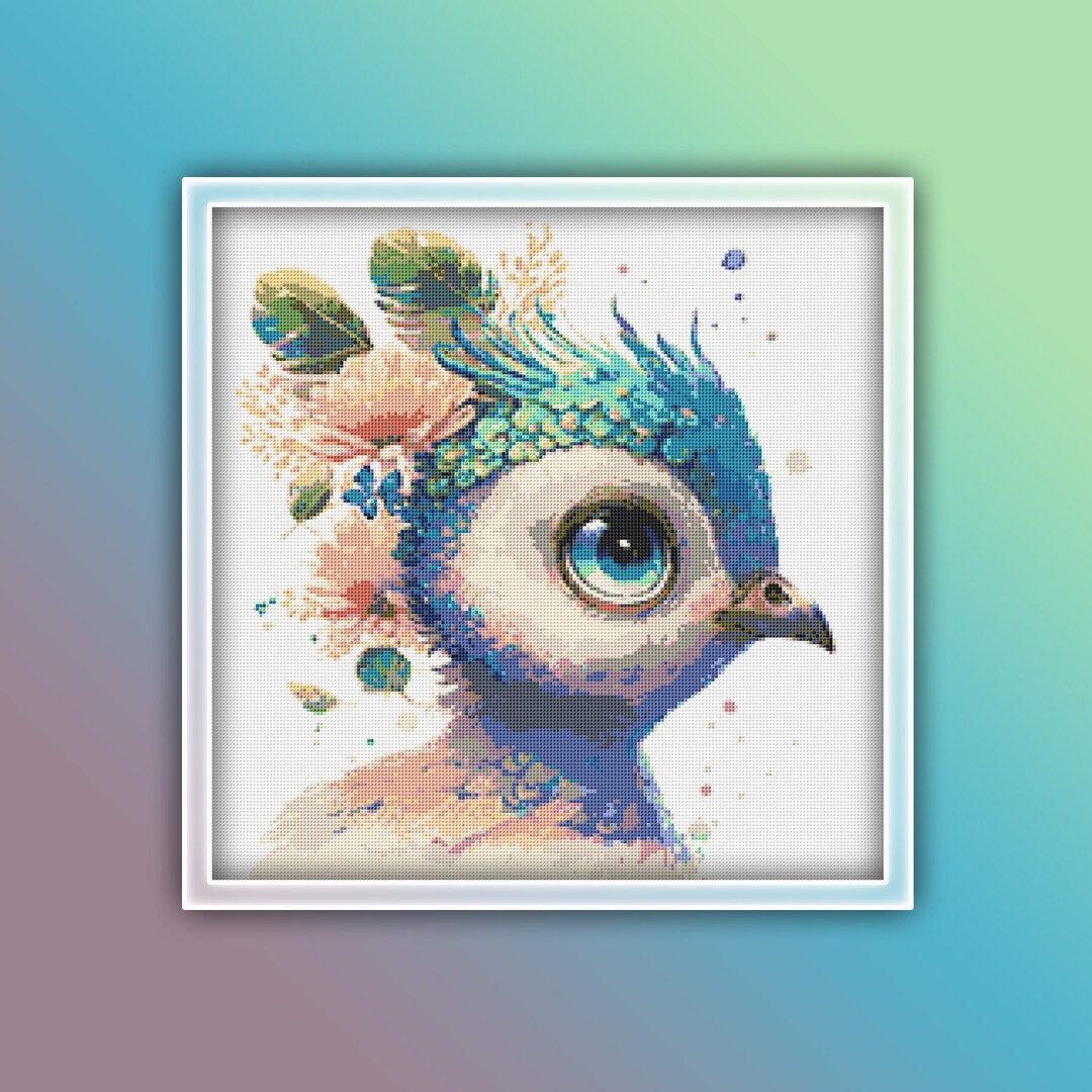 Peacock Cross Stitch Pattern 18 Instant PDF Download - Peacock ...