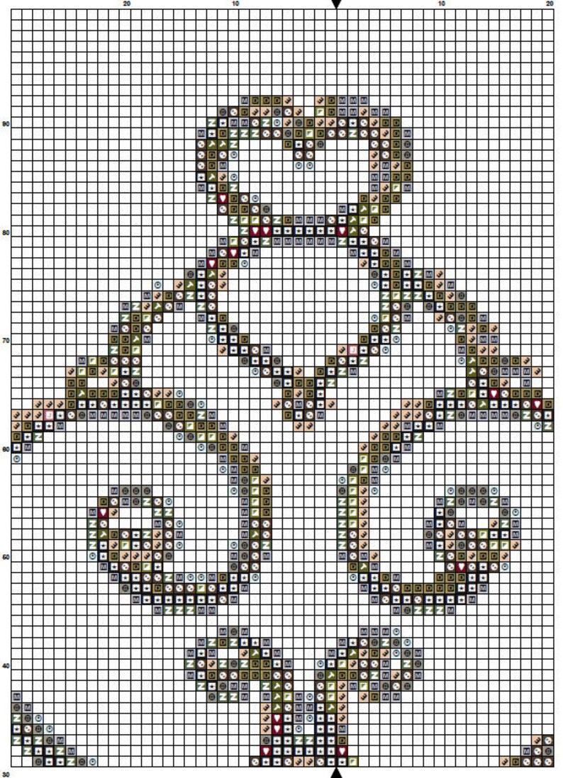 Rose Key Cross Stitch Pattern 4 Instant PDF Download Roses - Etsy