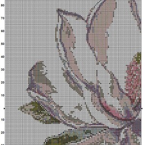 Magnolia Flower Cross Stitch Pattern 4 Instant PDF Download - Magnolia ...