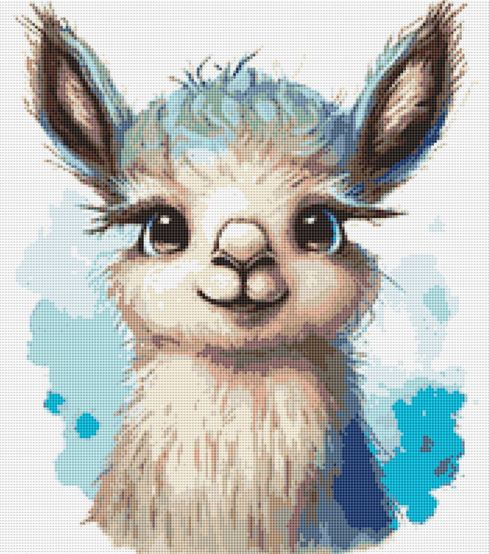 Llama Cross Stitch Pattern 14 Instant PDF Download Llama - Etsy