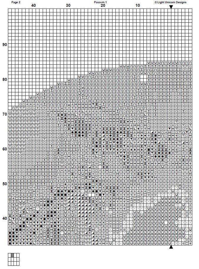 Possum Cross Stitch Pattern 1 Instant Download Instant PDF Download ...
