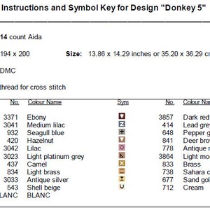 Baby Donkey Cross Stitch Pattern 5 Instant Download Instant PDF ...