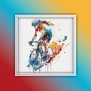 Cyclist Cross Stitch Pattern 4 Instant Download Instant PDF Download ...