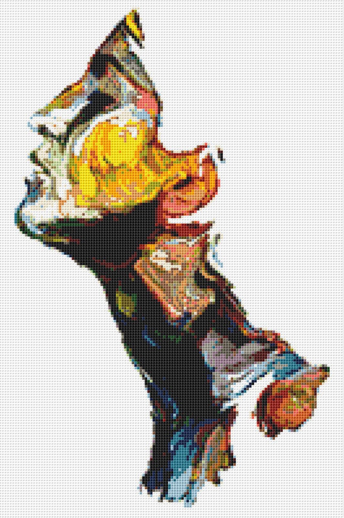 Face Cross Stitch Pattern 1 Instant PDF Download Woman - Etsy