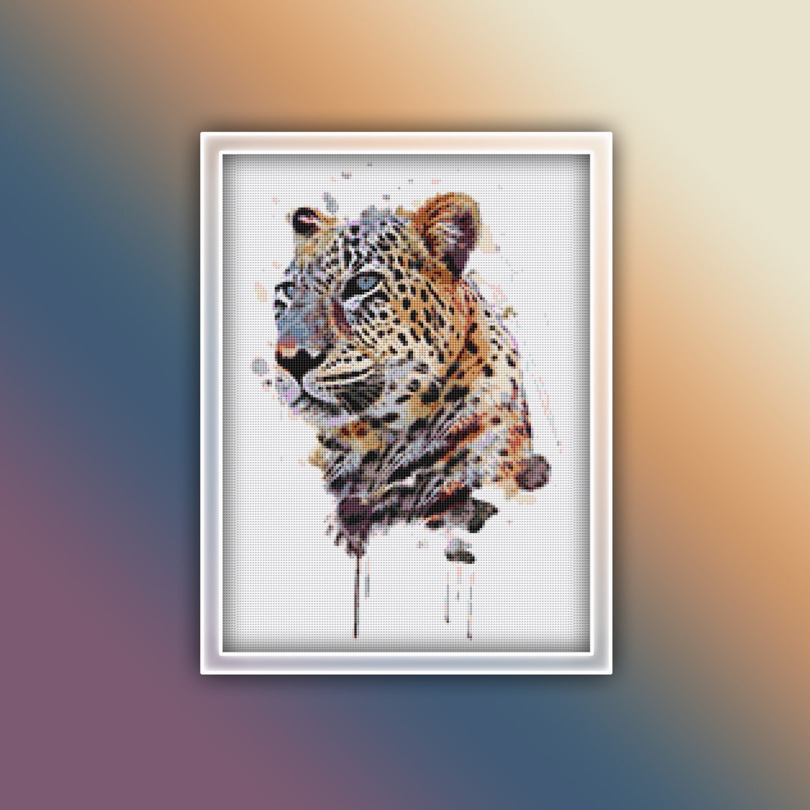 Leopard Cross Stitch Pattern 6 Instant PDF Download - Leopard ...