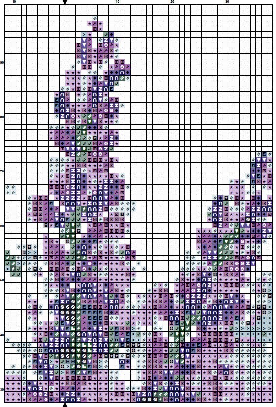 Lavender Cross Stitch Pattern 6 Instant PDF Download Flower | Etsy