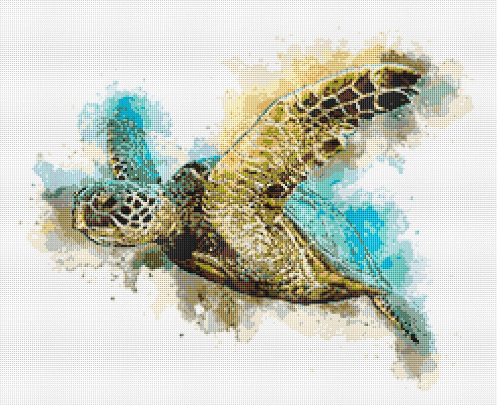 Sea Turtle Cross Stitch Pattern 9 Instant PDF Download Sea - Etsy