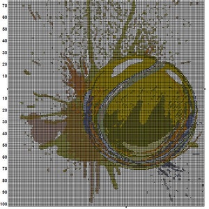 Tennis Ball Cross Stitch Pattern 1 Instant Download Instant PDF ...