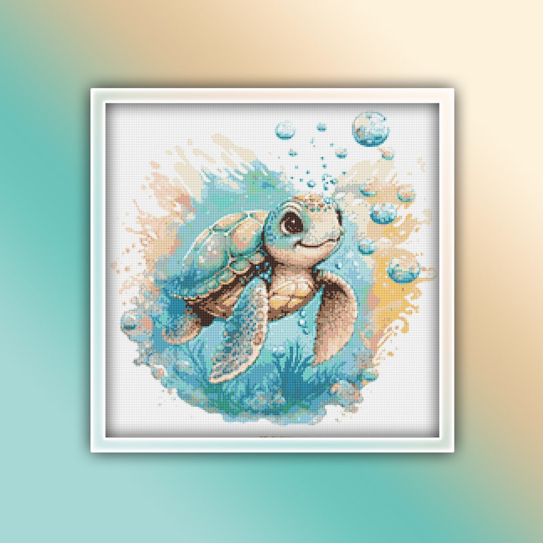 Sea Turtle Cross Stitch Pattern 15 Instant PDF Download - Baby Sea ...