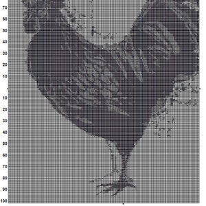 Ayam Cemani Chicken Cross Stitch Pattern 1 Instant PDF Download ...