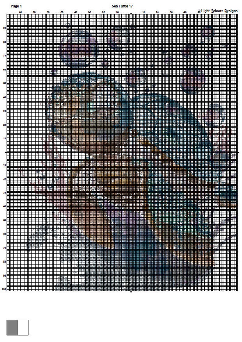 Sea Turtle Cross Stitch Pattern 17 Instant PDF Download Baby - Etsy