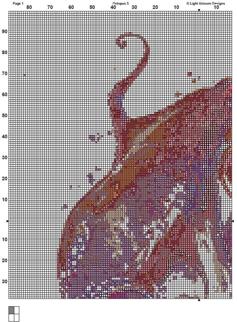 Octopus Cross Stitch Pattern 5 Instant PDF Download - Octopus ...
