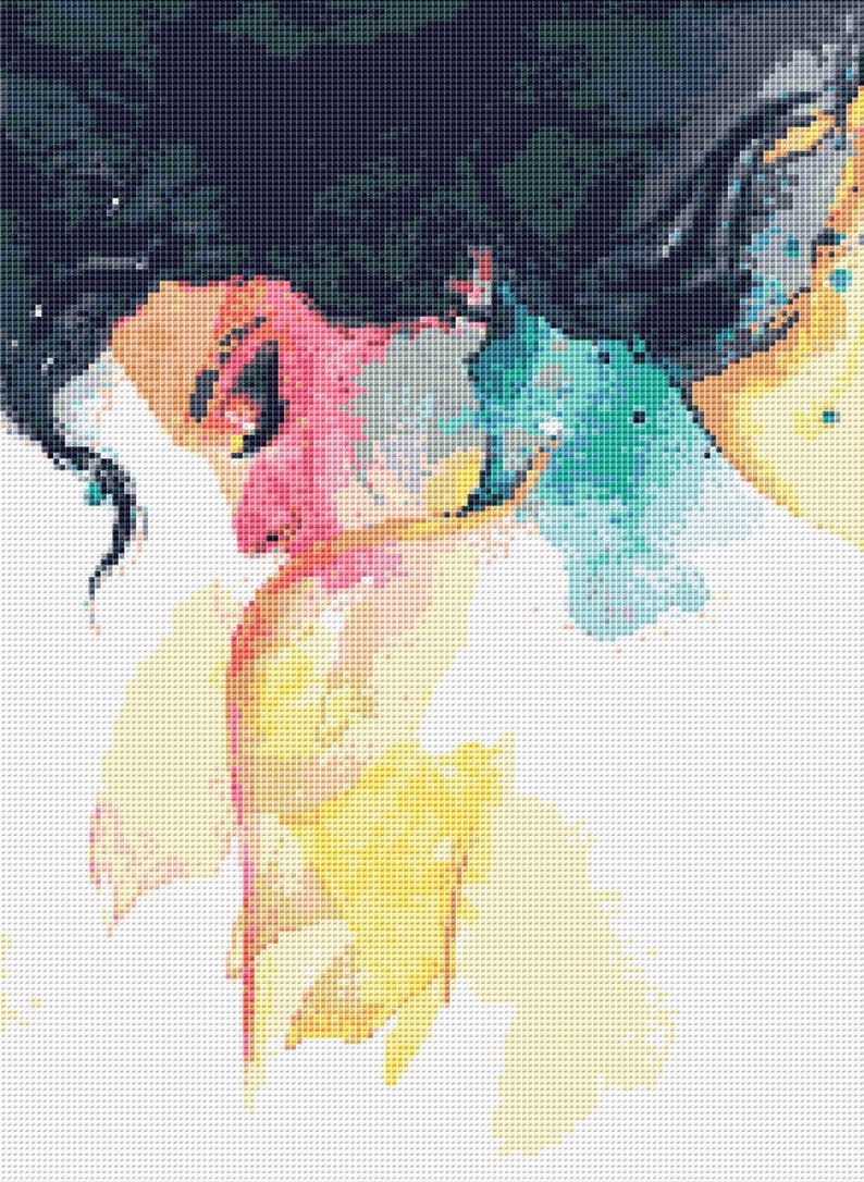 Woman Cross Stitch Pattern 25 Instant PDF Download Lady | Etsy