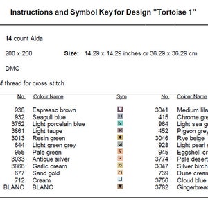 Tortoise Cross Stitch Pattern 1 Instant PDF Download - Turtle ...