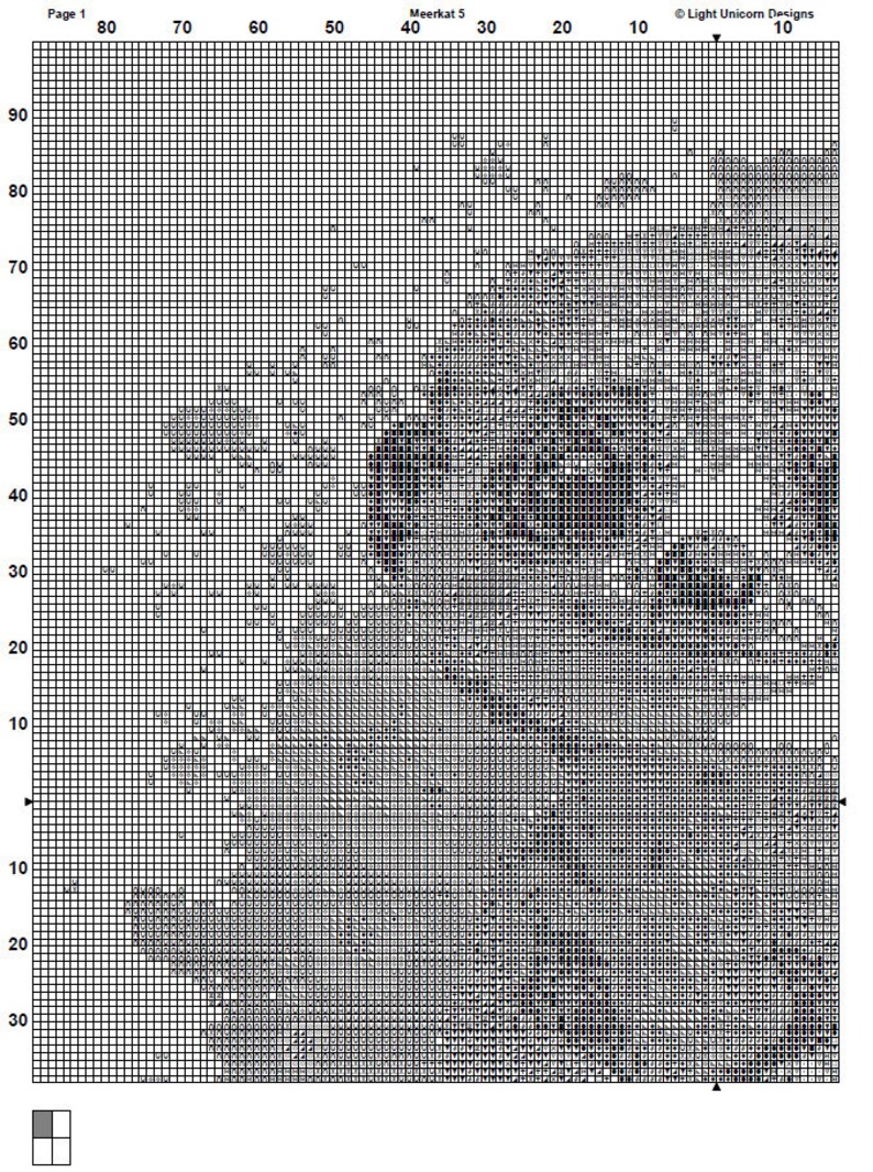 Meerkat Cross Stitch Pattern 5 Instant PDF Download - Watercolor Cross ...