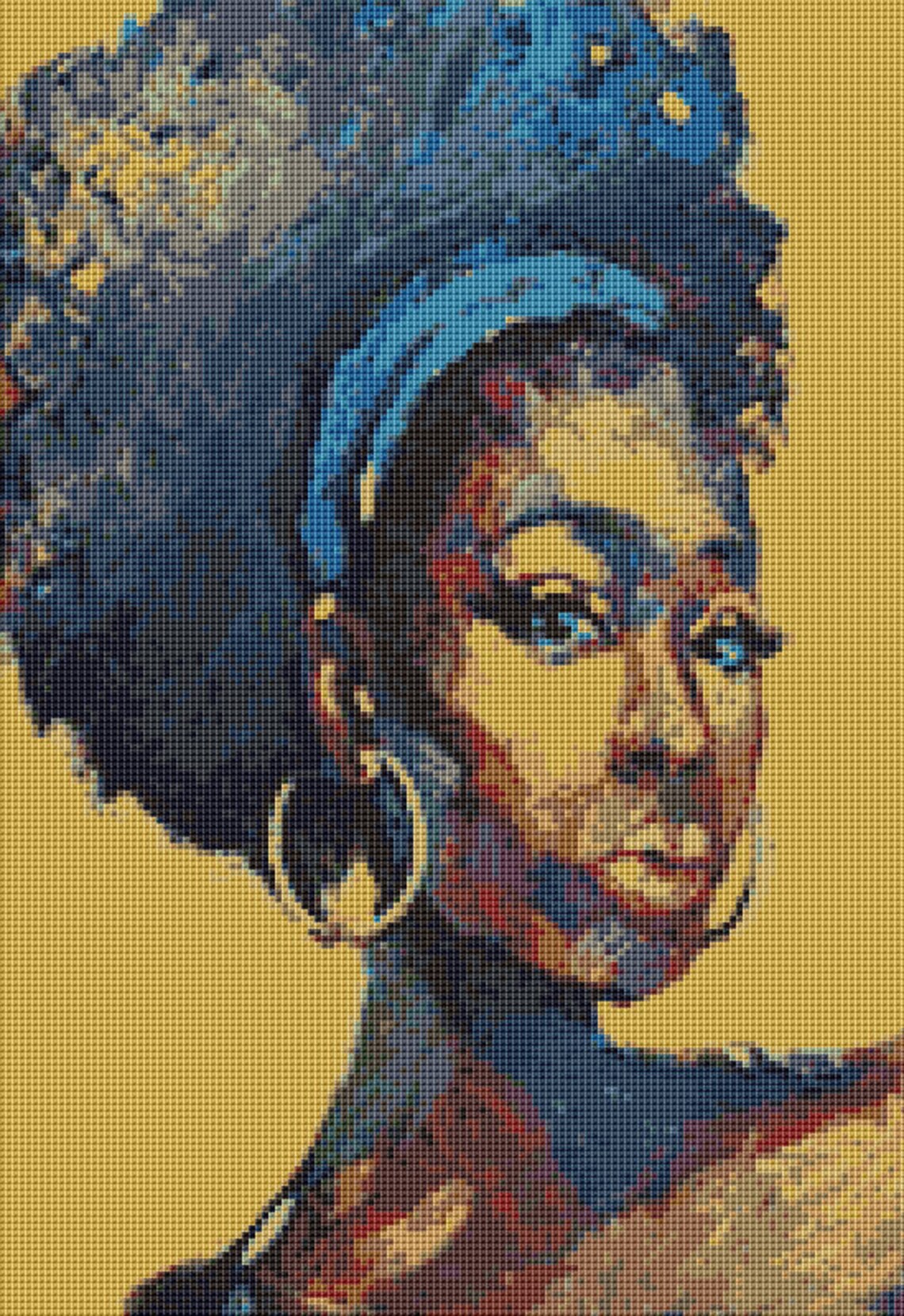 African Woman Cross Stitch Pattern 8 Instant PDF Download | Etsy