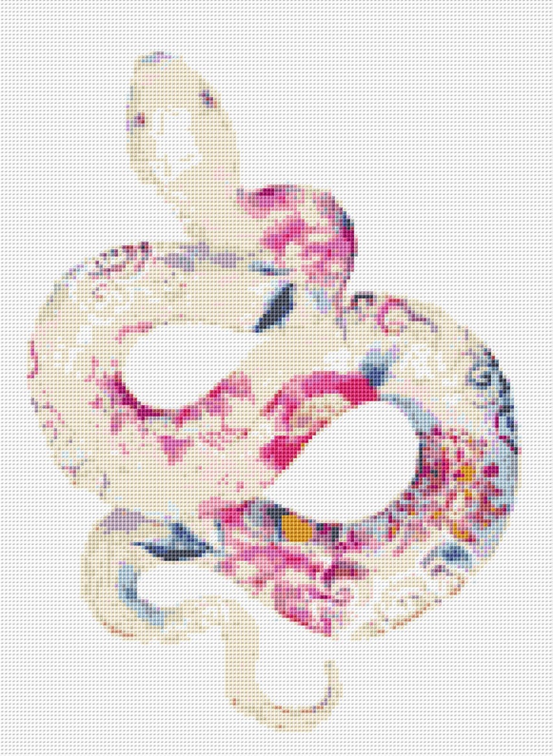 Snake Cross Stitch Pattern 2 Instant PDF Download White - Etsy
