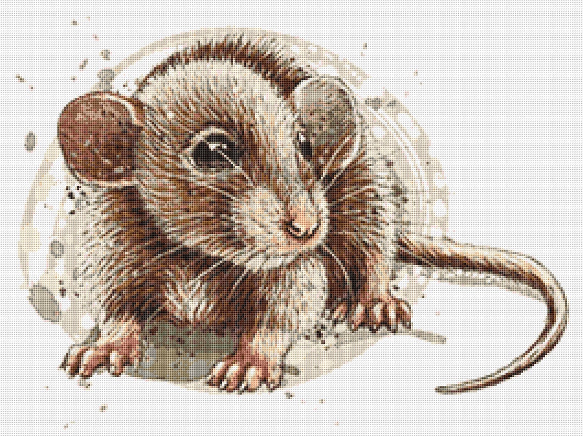 Mouse Cross Stitch Pattern 1 Instant PDF Download Rat | Etsy