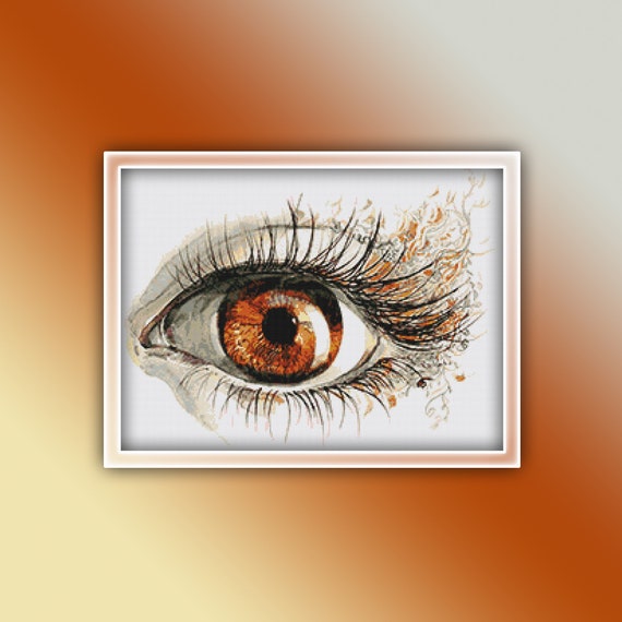 Eye Cross Stitch Pattern 4 Instant PDF Download Autumn - Etsy