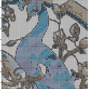 Peacocks Cross Stitch Pattern 1 Instant PDF Download Peacock | Etsy