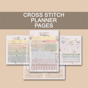 Wild Flowers Cross Stitch Planner Pages PDF Instant Download | Cross ...