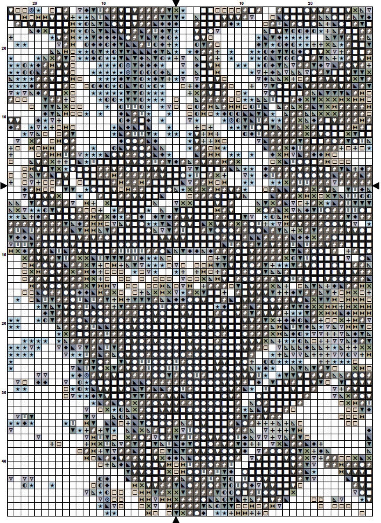 Snow Leopard Cross Stitch Pattern 1 Instant PDF Download - Etsy