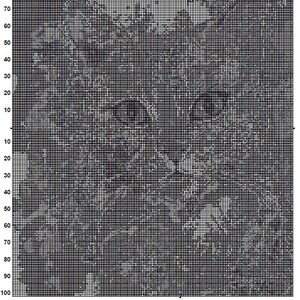Boho Cat Cross Stitch Pattern 2 Instant PDF Download - Kitty Watercolor ...