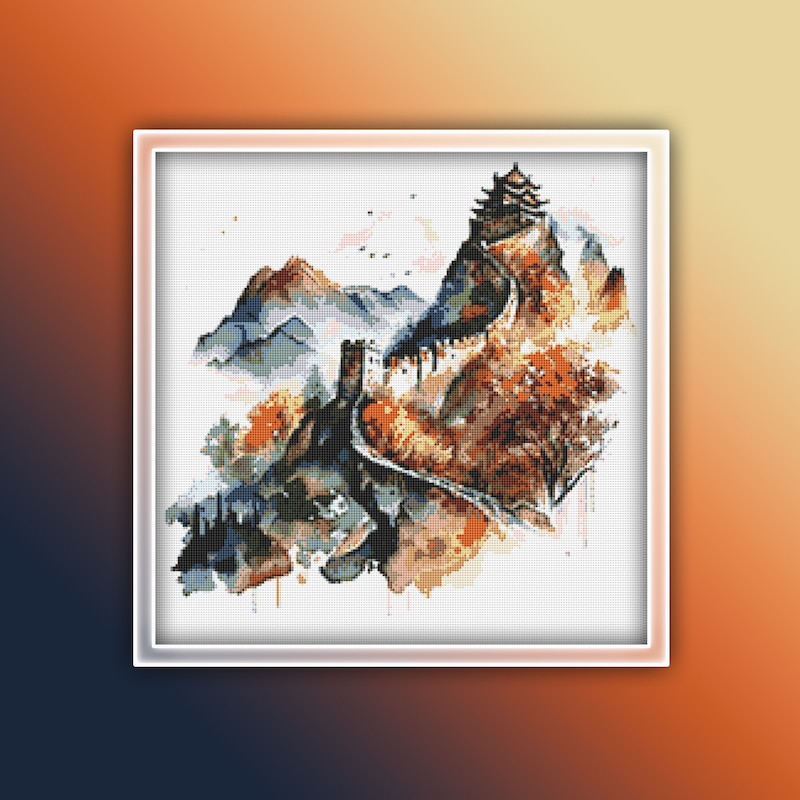 Cross Stitch Great Wall - Etsy
