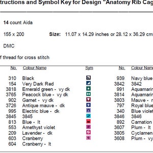 Anatomy Ribcage Cross Stitch Pattern Instant PDF Download - Etsy