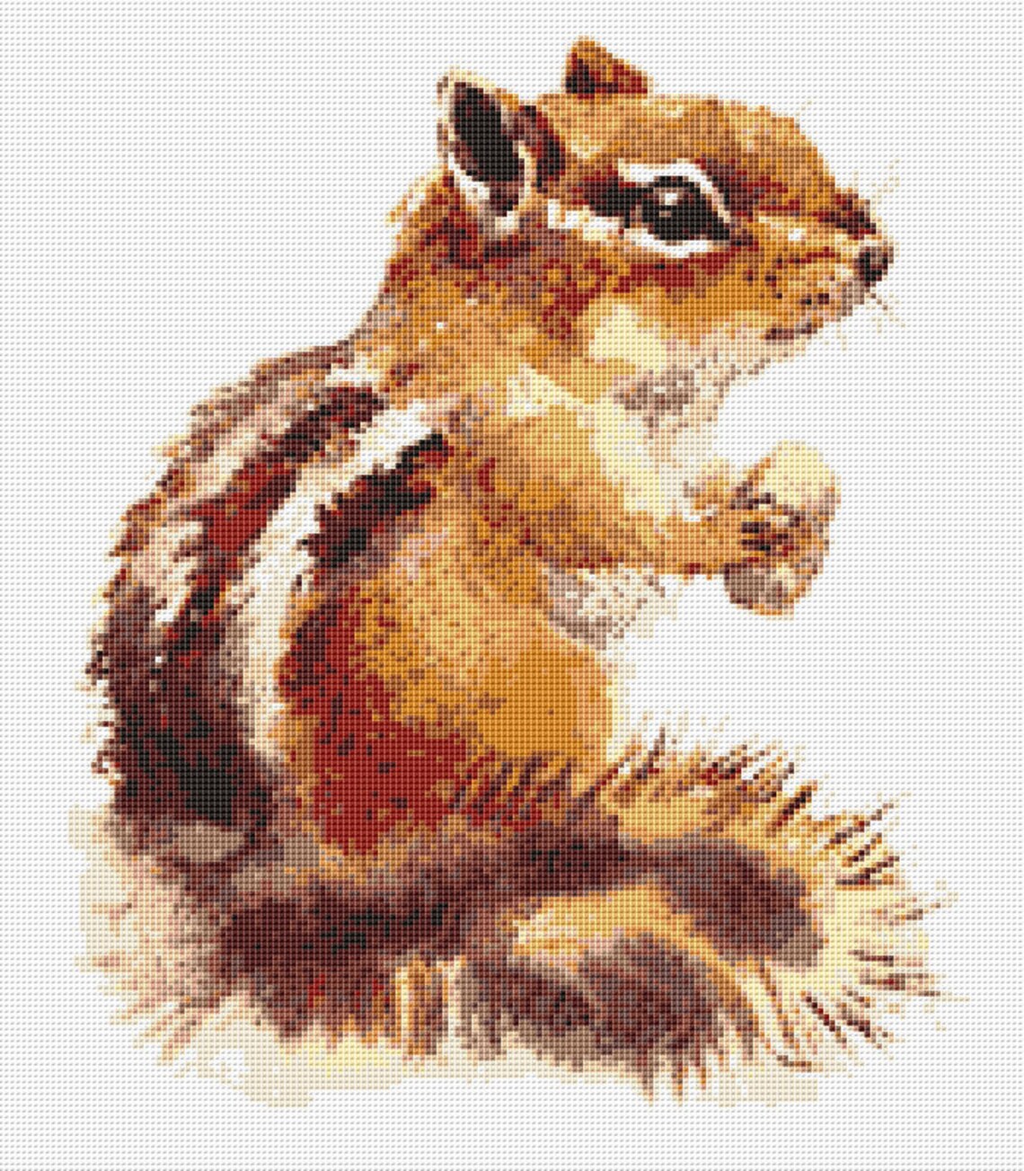 Chipmunk Cross Stitch Pattern 2 Instant PDF Download | Etsy