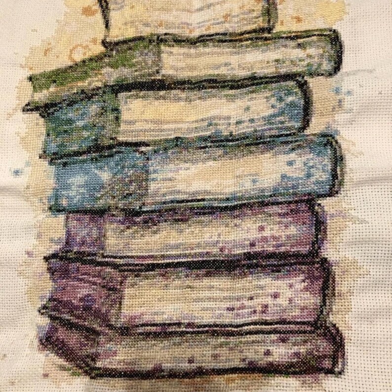 Books Cross Stitch Pattern 1 Instant PDF Download Book - Etsy