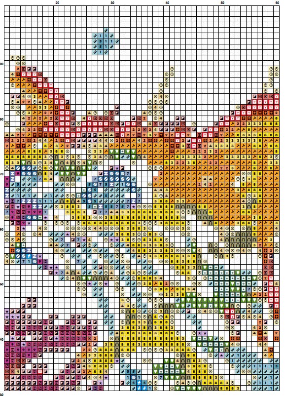 Rainbow Cat Cross Stitch Pattern 2 Instant PDF Download | Etsy