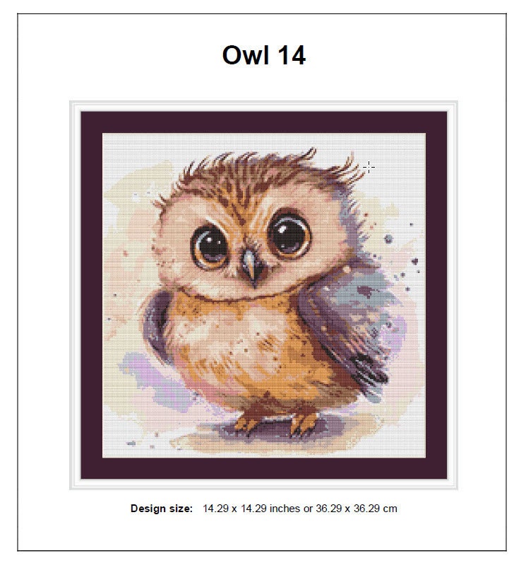 Owl Cross Stitch Pattern 14 Instant Download Instant PDF - Etsy