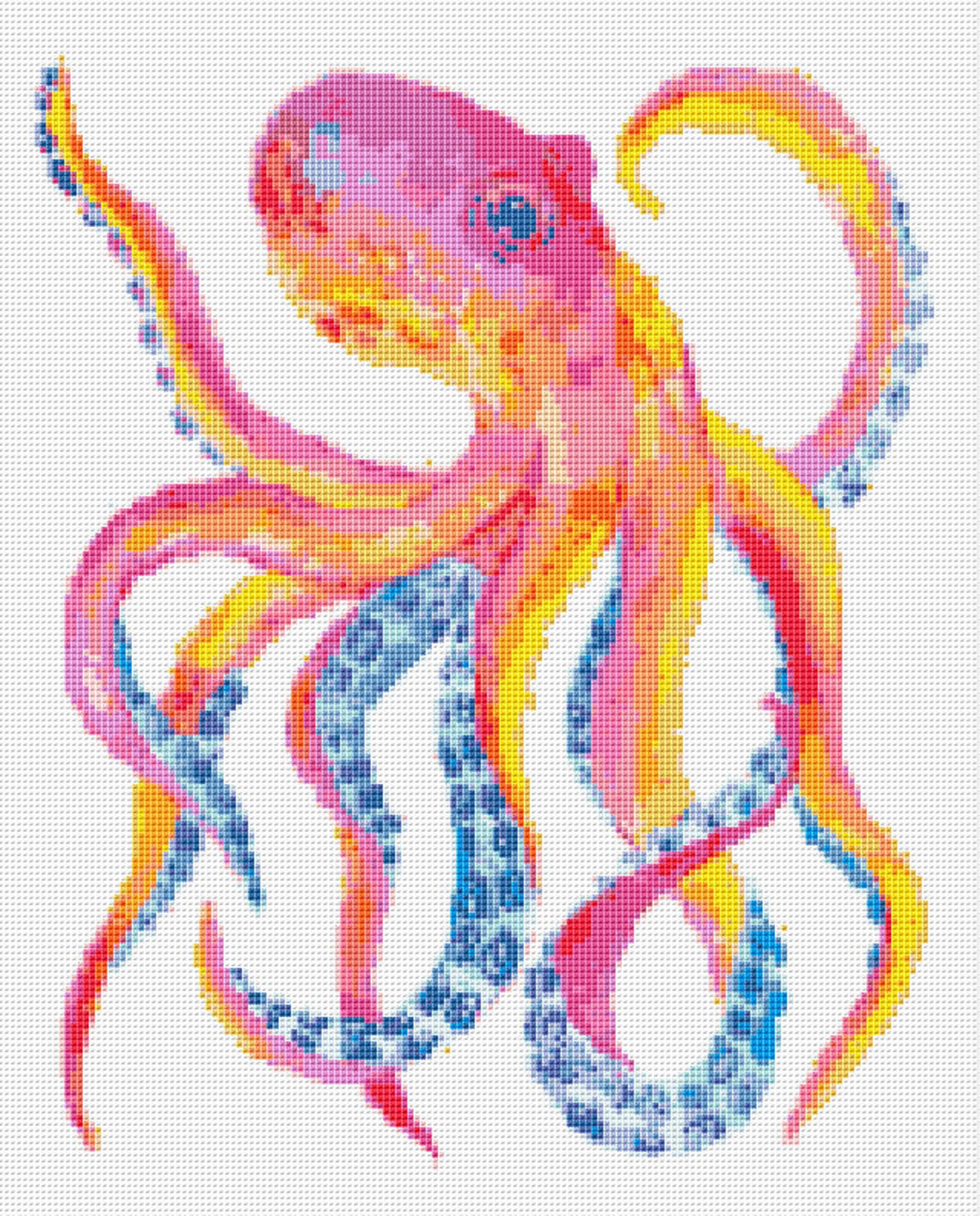 Octopus Cross Stitch Pattern 2 Instant PDF Download Octopus - Etsy