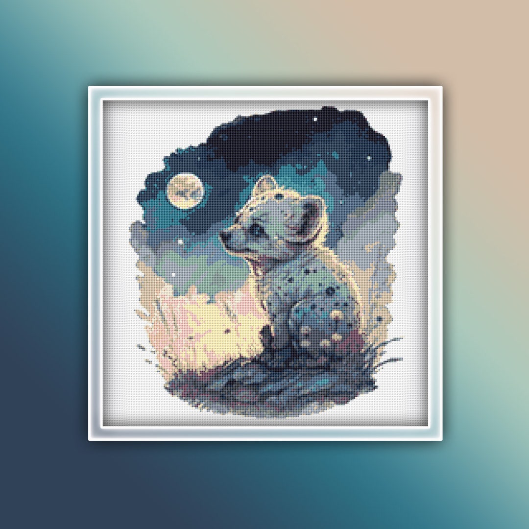 Hyena Cross Stitch Pattern 1 Instant PDF Download - Baby Hyena ...