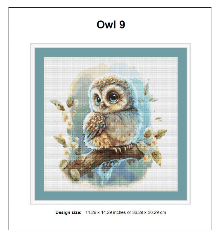 Owl Cross Stitch Pattern 9 Instant Download Instant PDF - Etsy