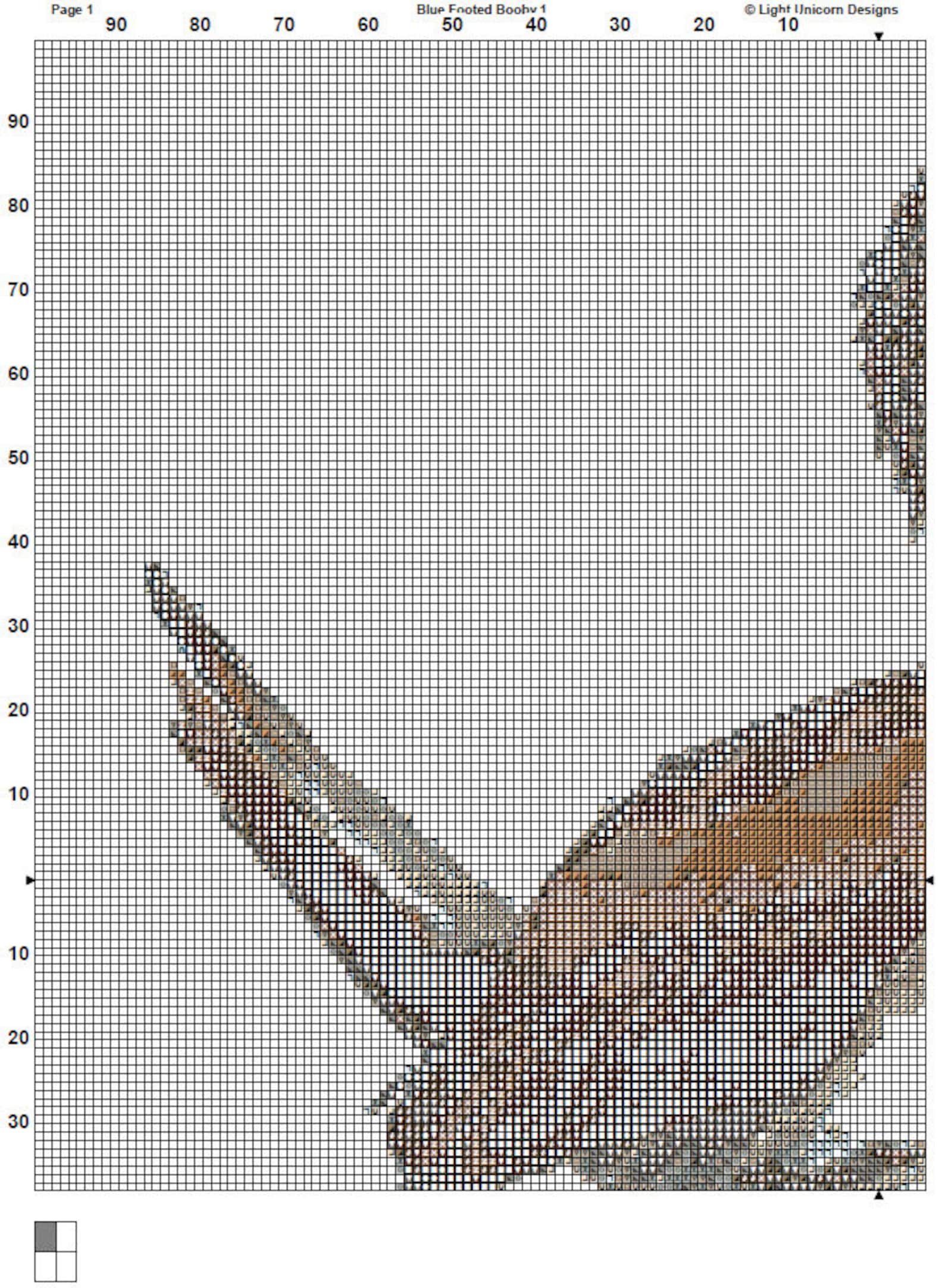 Blue Footed Booby Cross Stitch Pattern 1 Blue Footed Booby Bird ...