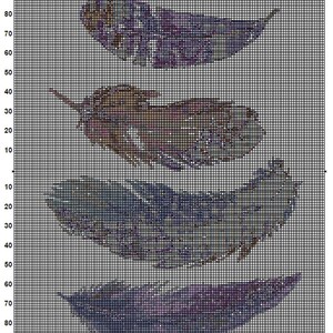 Feathers Cross Stitch Pattern 7 Instant PDF Download- Feather ...