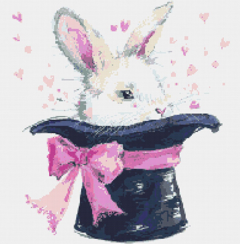 White Rabbit Cross Stitch Pattern 1 Instant PDF Download - Etsy