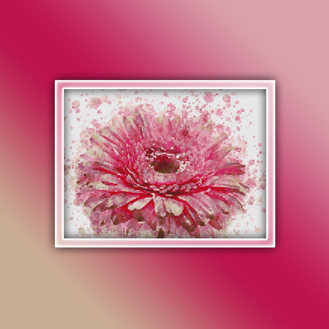 Gerba Flower Cross Stitch Pattern Instant PDF Download - Etsy