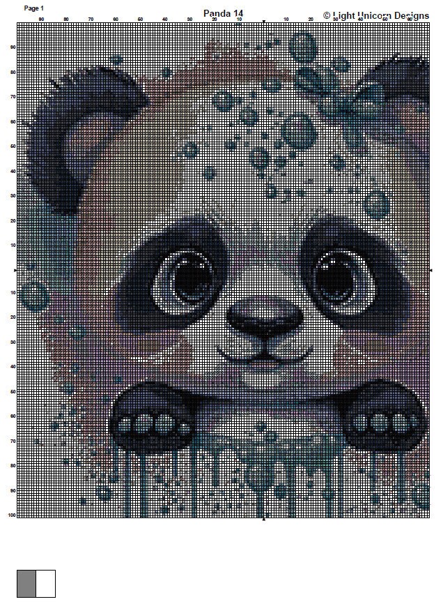 Panda Cross Stitch Pattern 14 Instant Download Instant PDF - Etsy